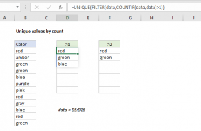 Excel UNIQUE function | Exceljet